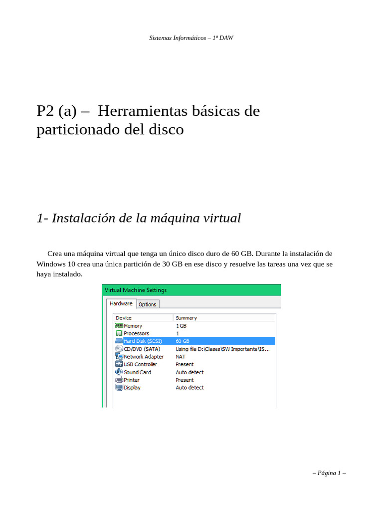 Gestión de Particiones en VM Windows 10 | PDF | Archivo de computadora | Gestión de datos