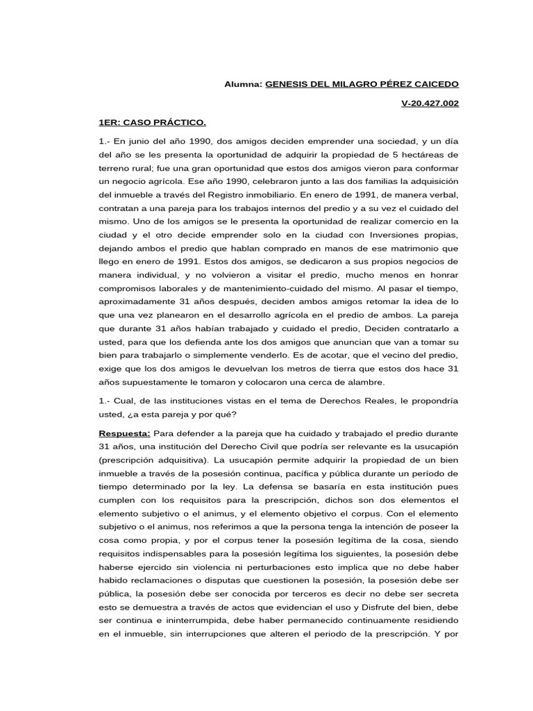 Pratica Genesis | PDF | Posesión (Ley) | Posesión adversa