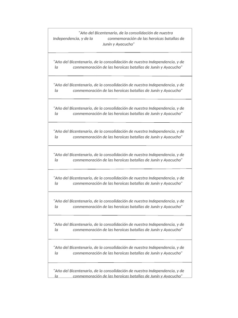 Año de Consolidacion | PDF