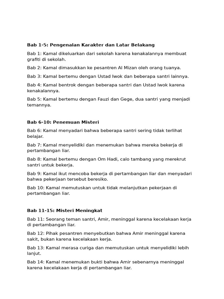 Contoh Plot 20 Bab | PDF