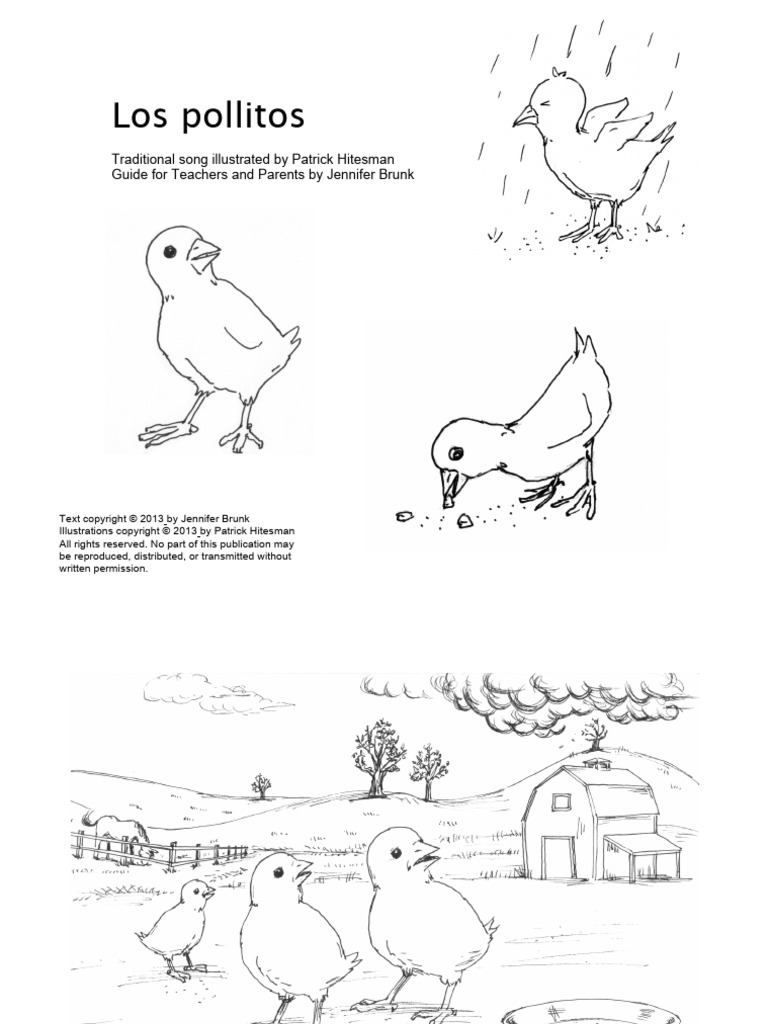 Los Pollitos A Story Coloring Book | PDF | Chicken