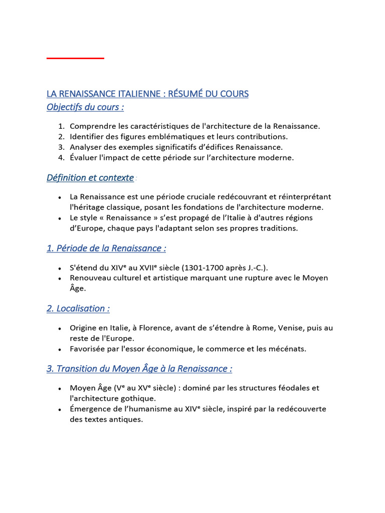 Cour 01 F | PDF | Renaissance