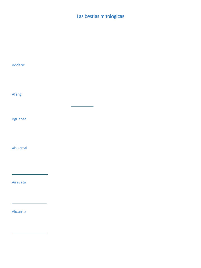 Criaturas Mitológicas del Mundo | PDF | Hadas | Continuar