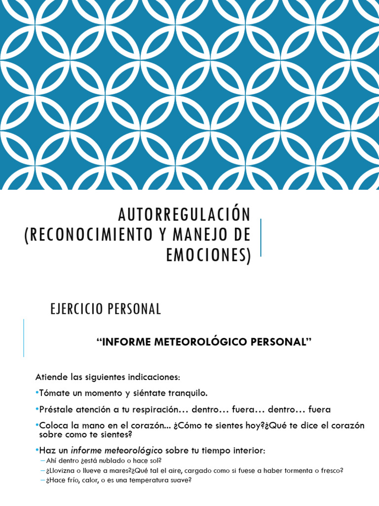 Autorregulacion y Reconocimiento de Emociones | PDF | Las emociones ...
