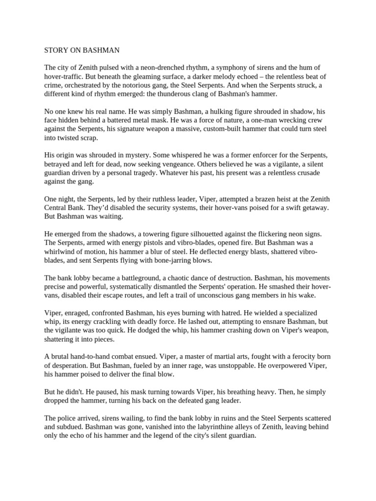 STORY ON BASHMAN | PDF