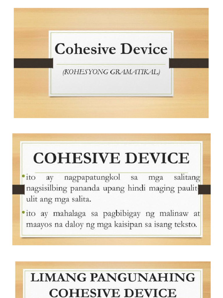 Cohesive Device | PDF