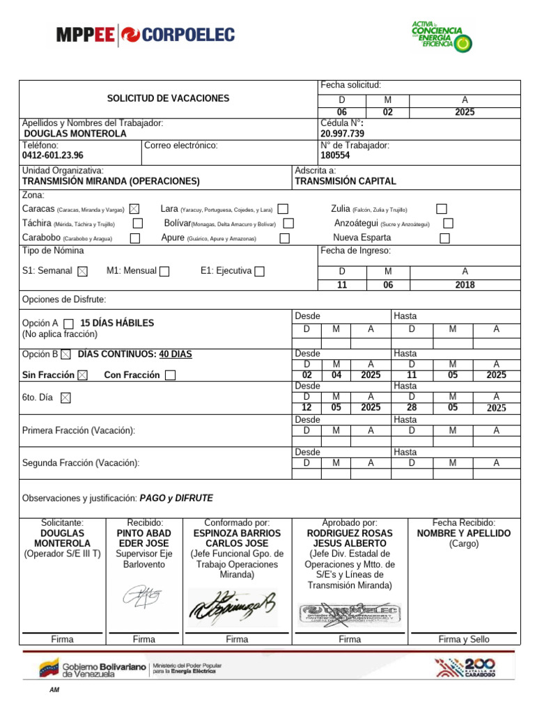 Douglas Monterola | PDF | Política de venezuela | Venezuela