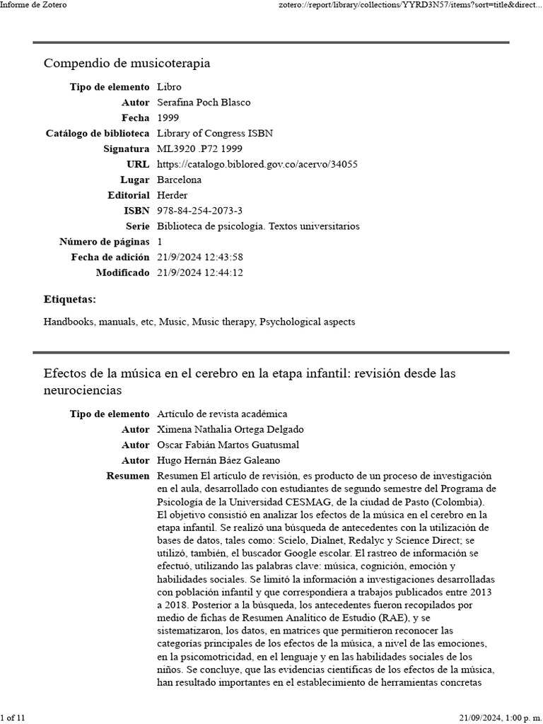 Efectos de la Música en Niños | PDF | Las emociones | Aprendizaje