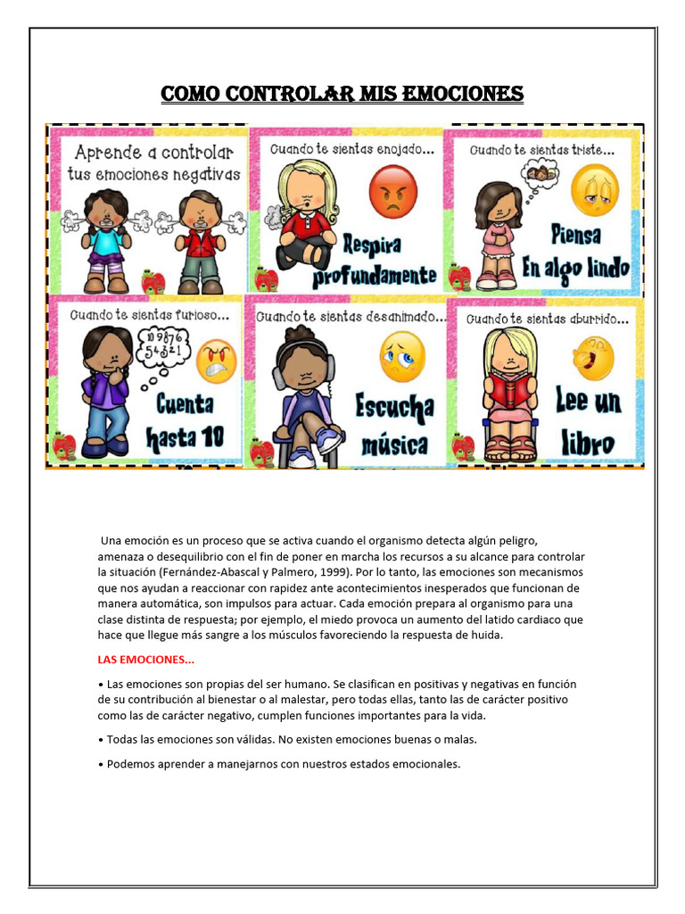 Como Controlar Mis Emociones | PDF
