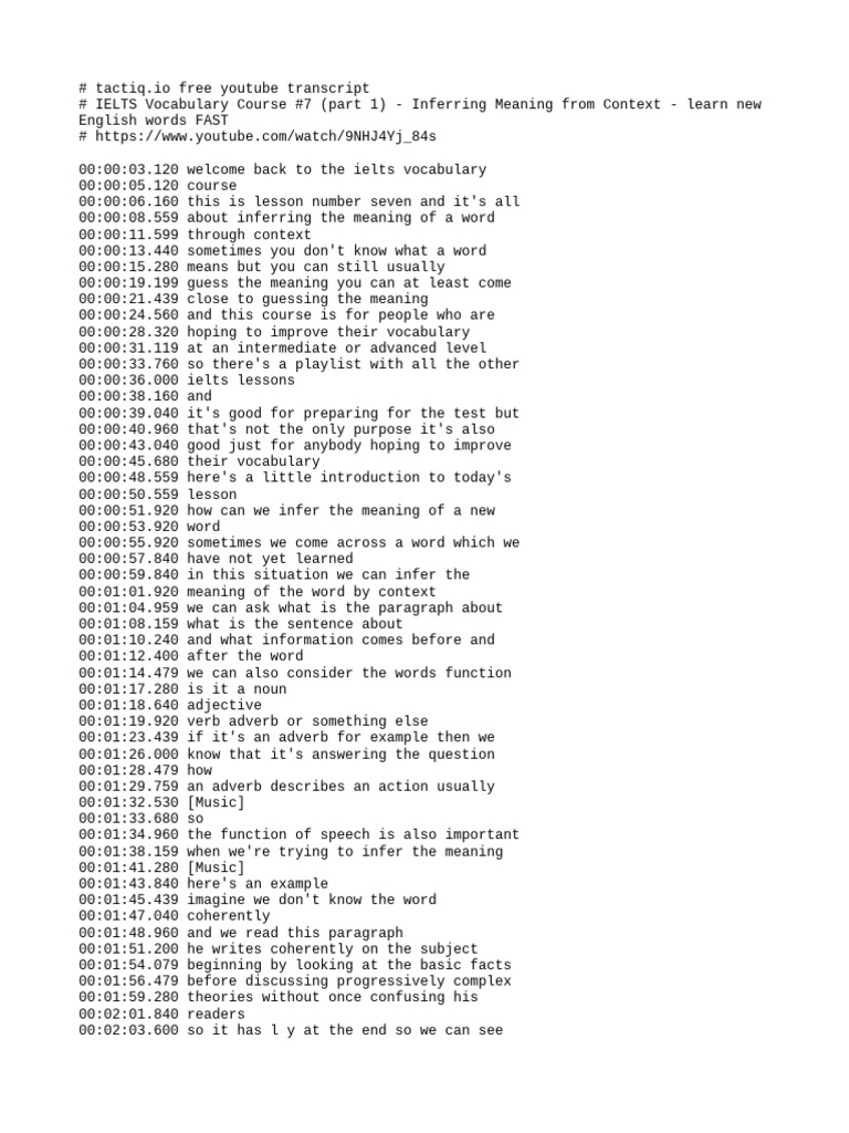 Tactiq Free Transcript 9NHJ4Yj - 84s | PDF | Adverb | Language Mechanics