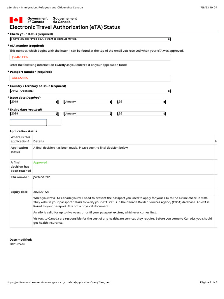 eTA Visa Canada | PDF