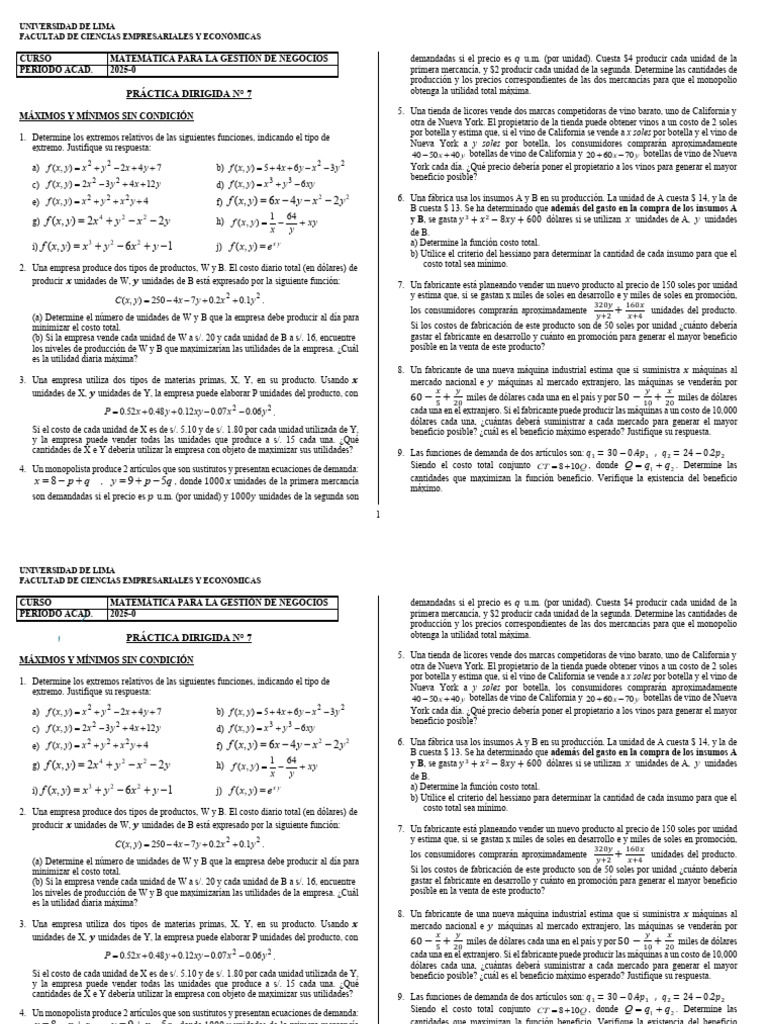 Guía 7 | PDF | Monopolio | Precios