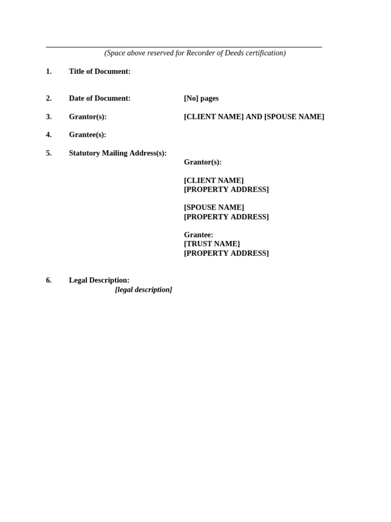 LGL 113 Assignment 2 QC Deed Template | PDF | Property Law | Legal Documents