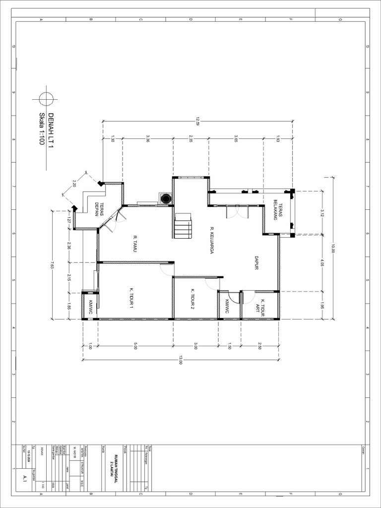 Denah LT 1 | PDF