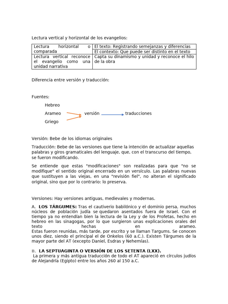 Version Traducion | PDF | Septuaginta | Traducciones