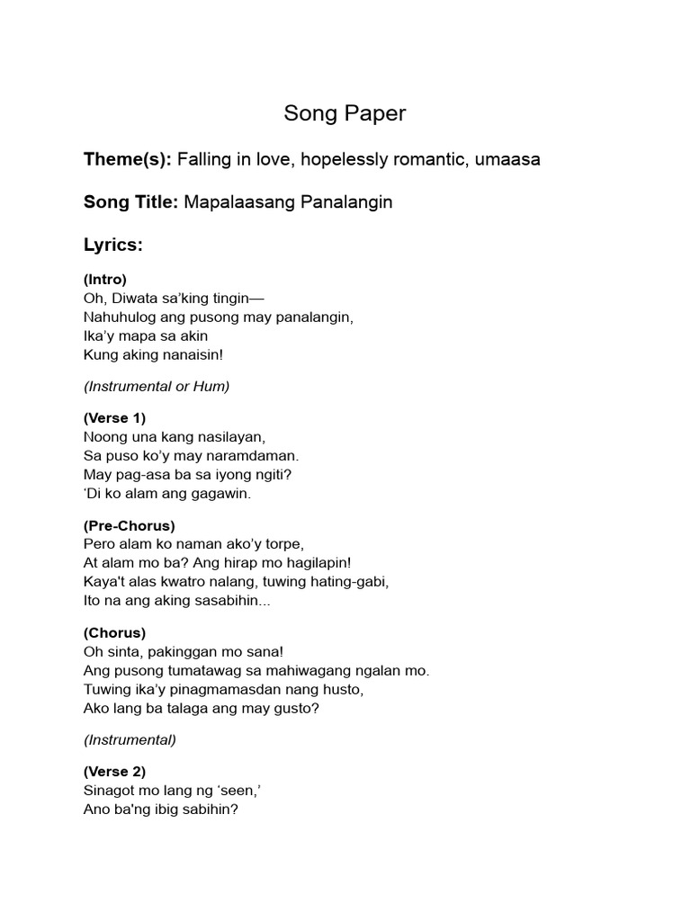 Song Paper | PDF