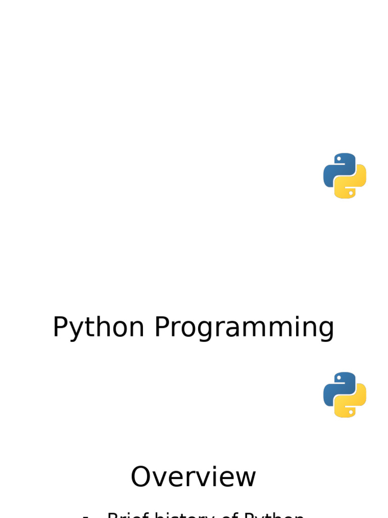 Introduction to Python Programming | PDF | Python (Programming Language ...