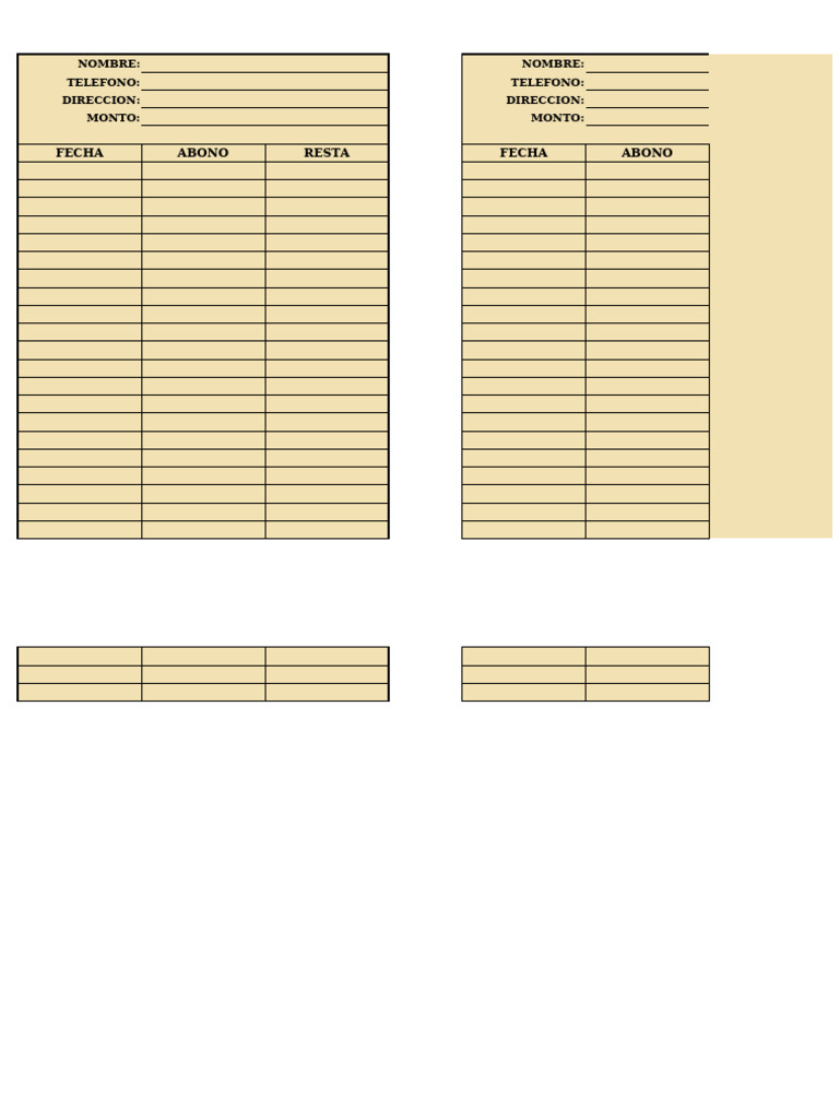 Tarjetas de Cobro | PDF