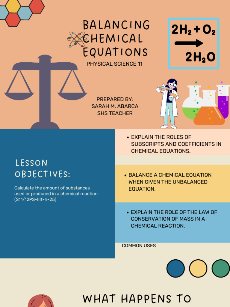 Balancing Chemical Equations Guide | PDF | Chemical Substances ...