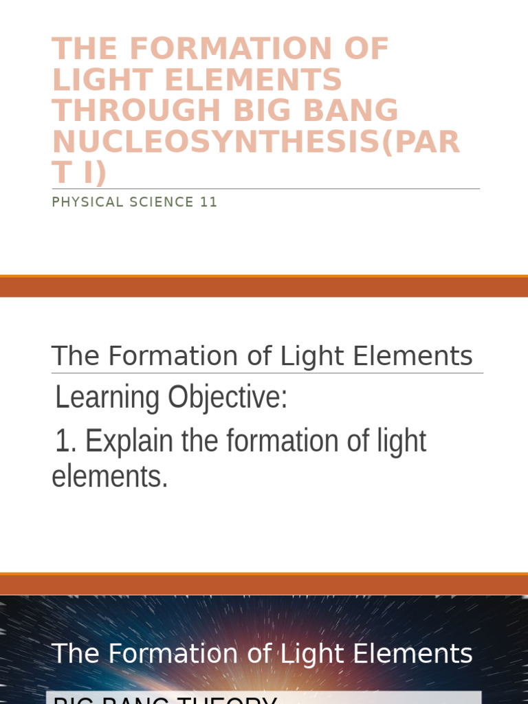 Big Bang Nucleosynthesis Explained | PDF | Deuterium | Big Bang