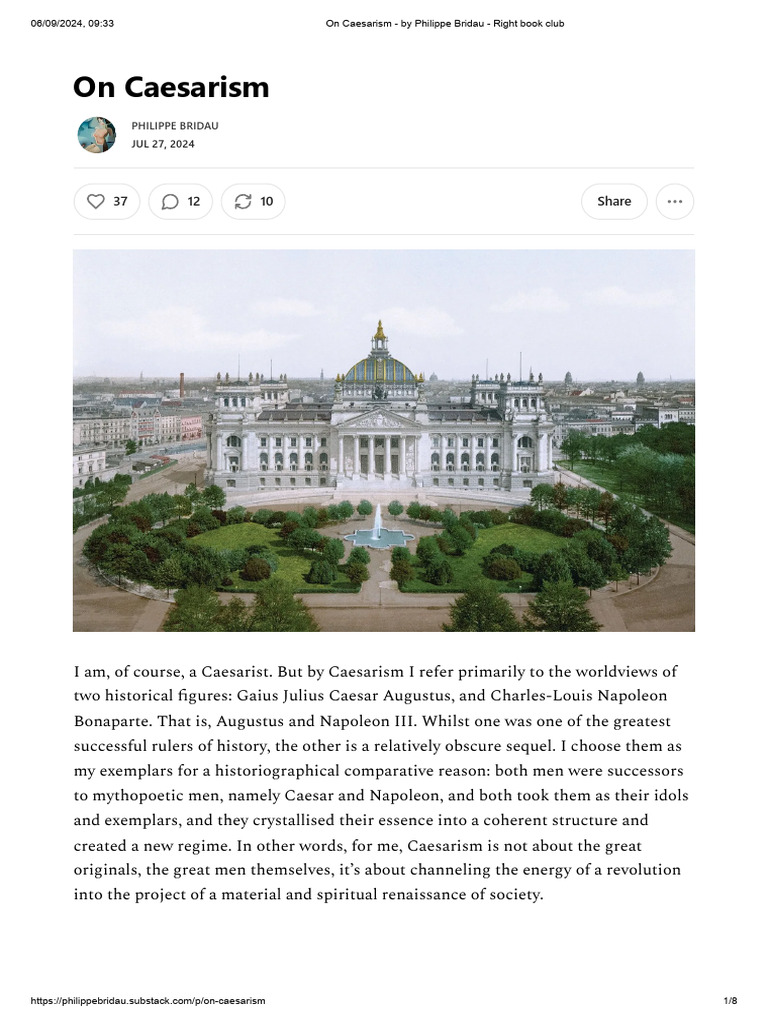 On Caesarism - by Philippe Bridau - Right Book Club | PDF | First ...