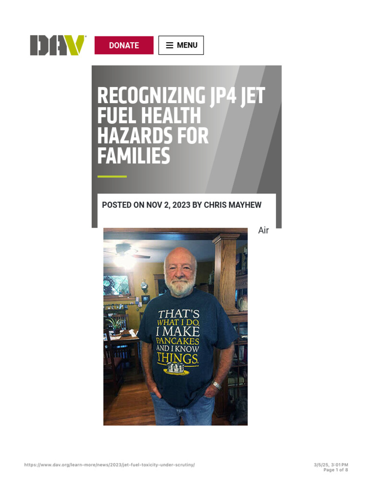 JP4 Jet Fuel Health Hazards For Veterans | PDF | Melanoma | Cancer