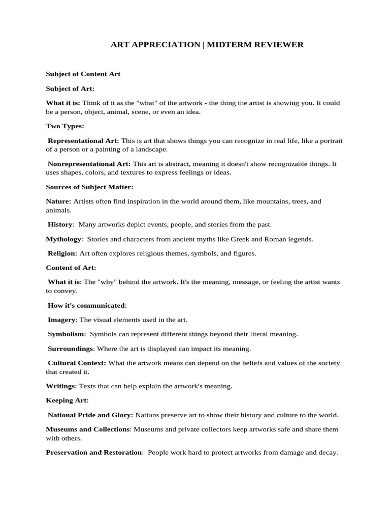 Art App Midterm Reviewer | PDF | Renaissance Art | Renaissance