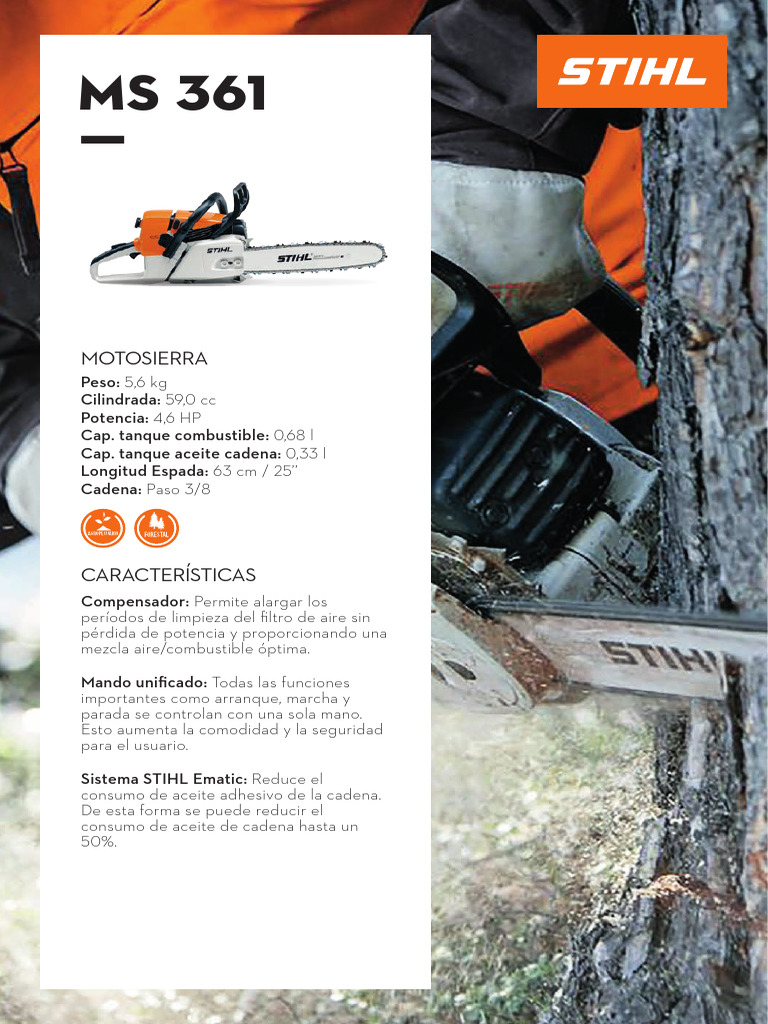 MA-EQUI-702 Motosierra Modelo MS-361 | PDF