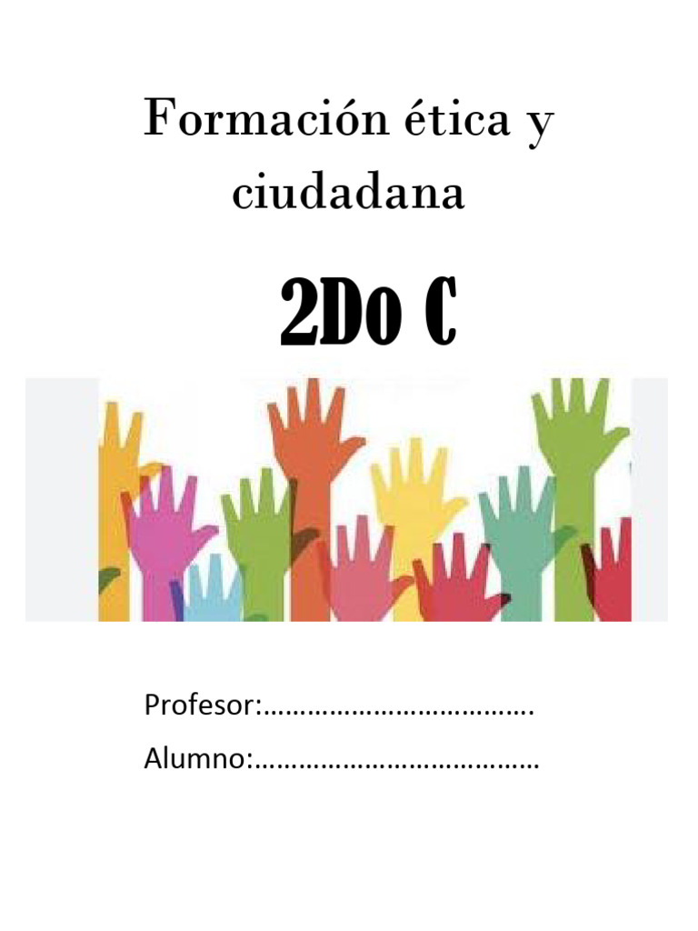 Formación Ética y Ciudadana Caratula 2do C | PDF