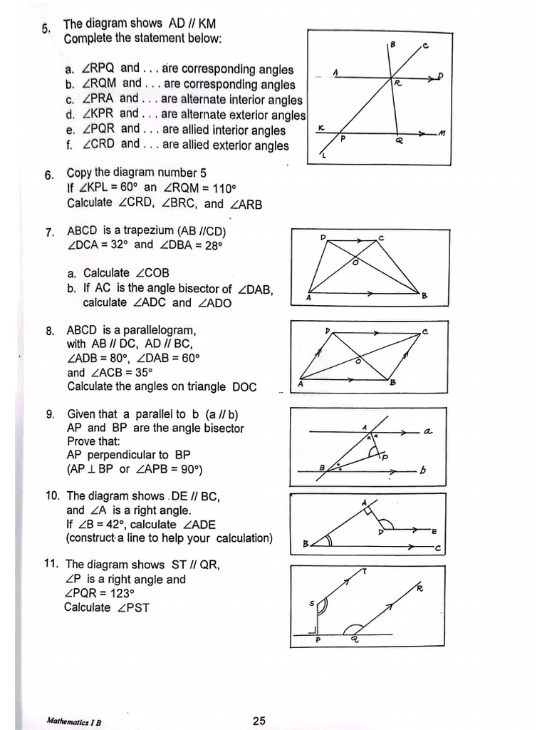 Eksus Book Problem (Angles & Parallel Lines) | PDF
