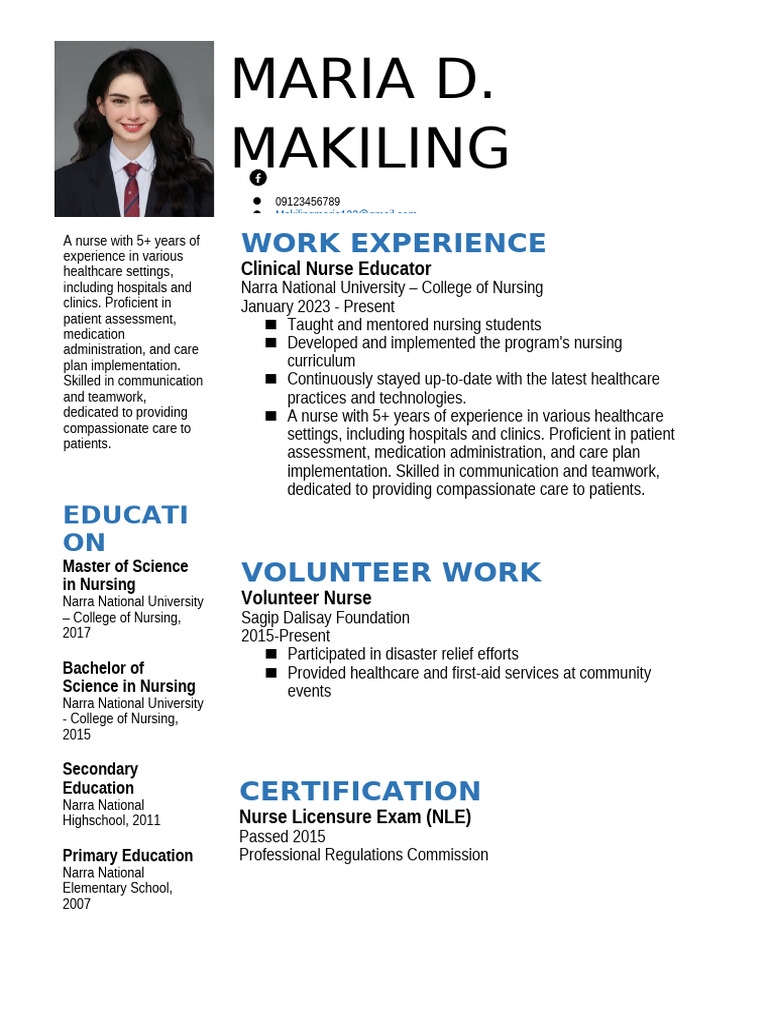 Resume SHS Template | PDF