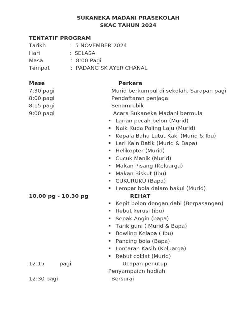 Tentatif Program | PDF