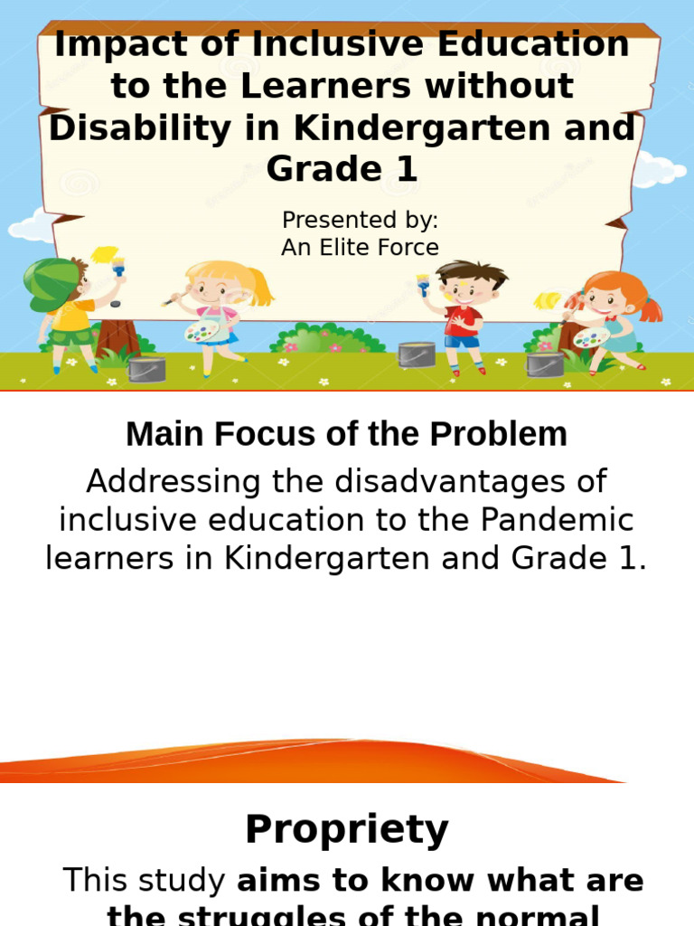 The Impact of Inclusive Education to the Learners without Disability in ...