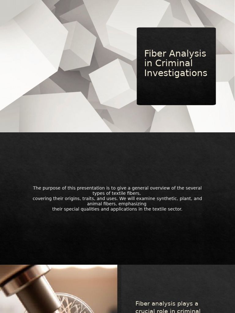 Fiber Analysis in Criminal Investigations | PDF | Yarn | Textiles