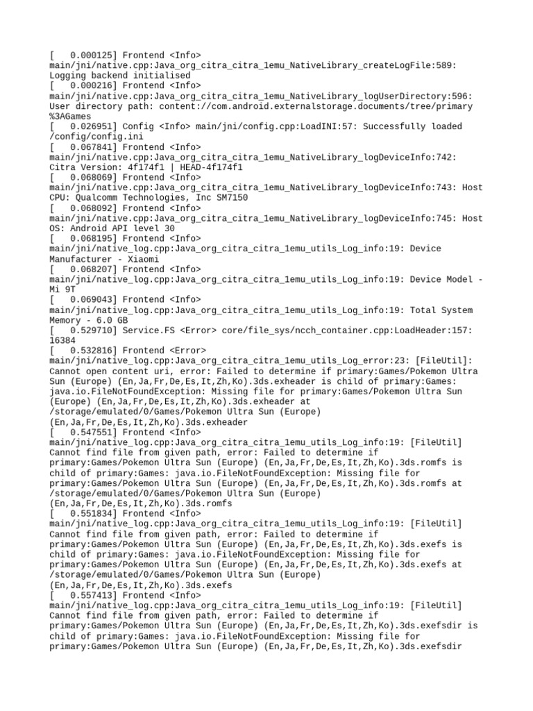 citra_log | PDF | Computer Science | Operating System Technology