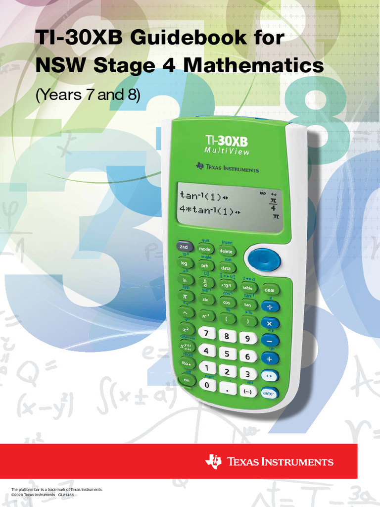 TI-30XB Calculator Guide for NSW Maths | PDF | Decimal | Numbers