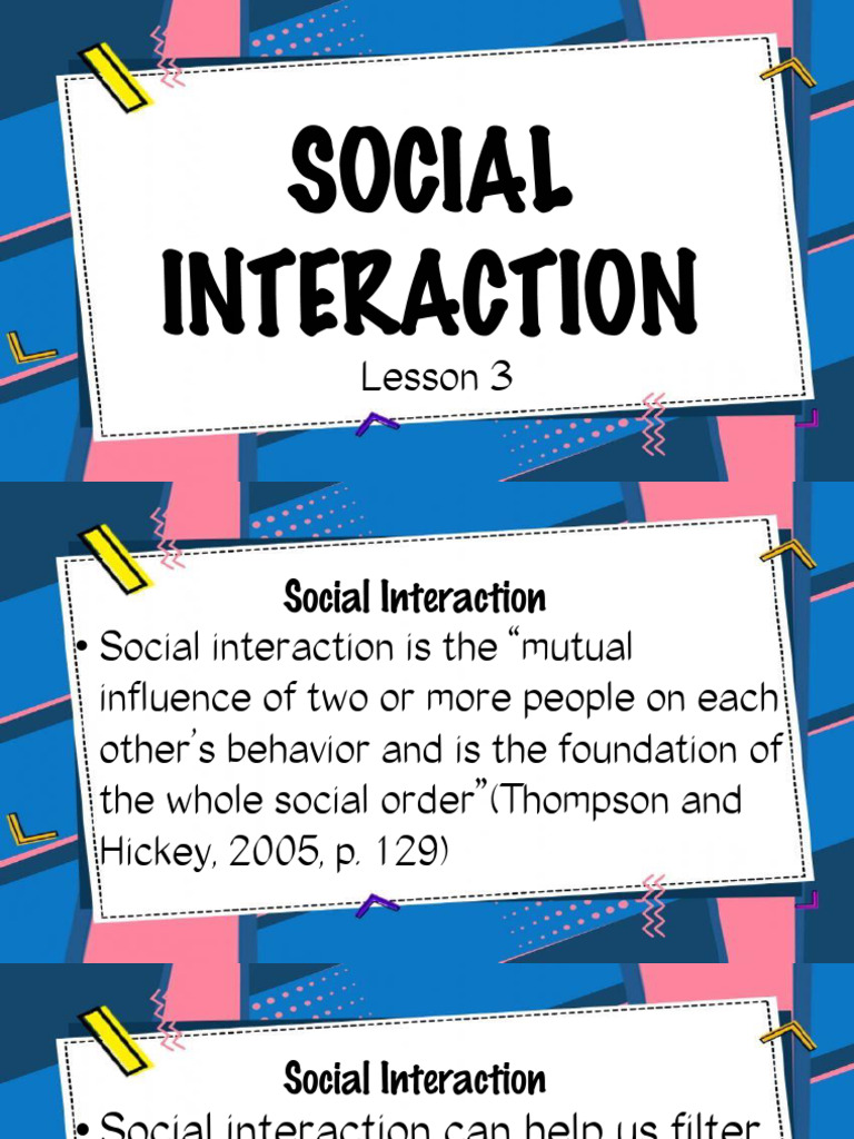 Lesson 3 Social Interaction | PDF | Nonverbal Communication | Communication