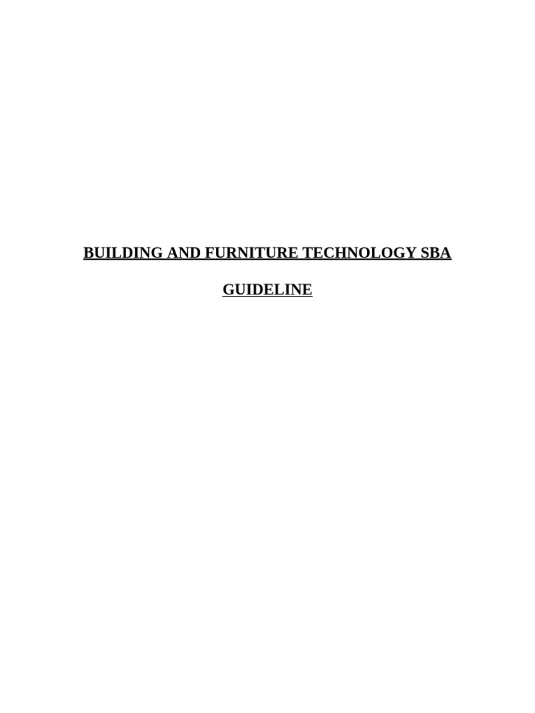 Building & Furniture Technology SBA Guide | PDF | Advertising | Marketing