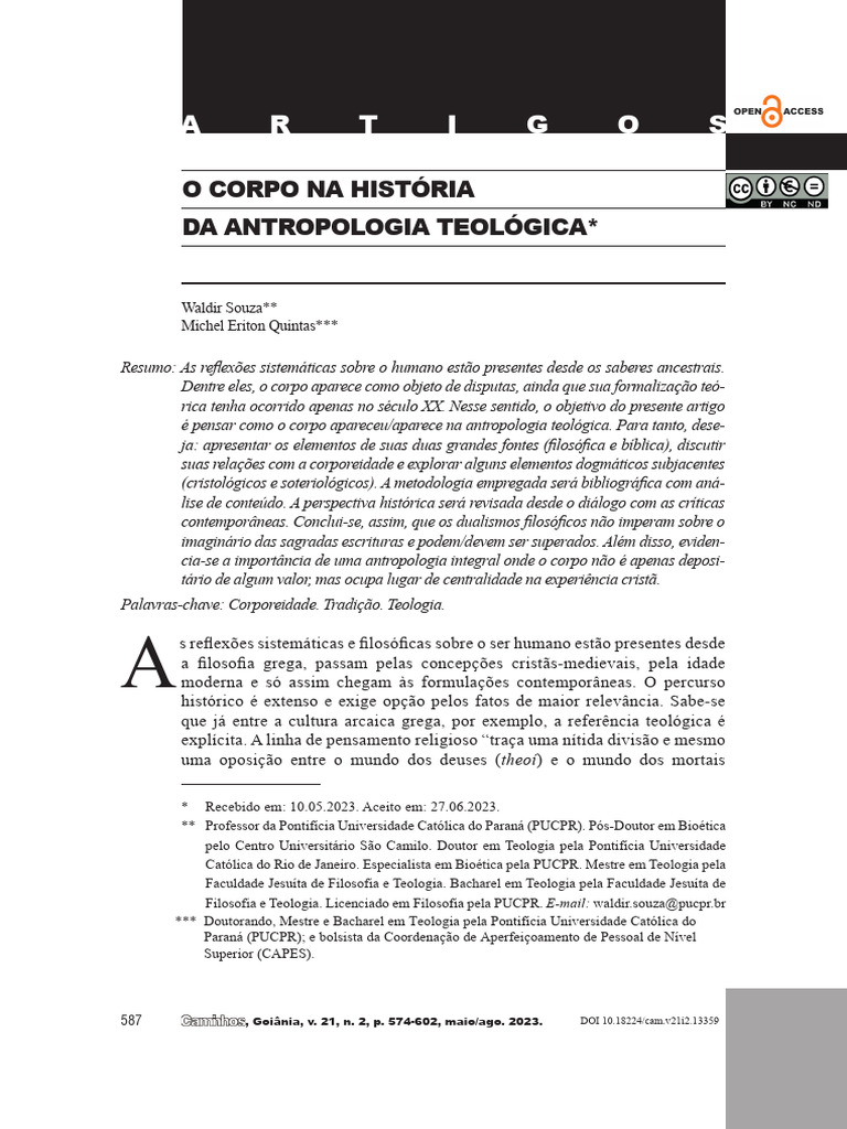 13359-+Revista+Caminhos,+v.+21+_+Artigos | PDF | Gnosticismo | Ascetismo