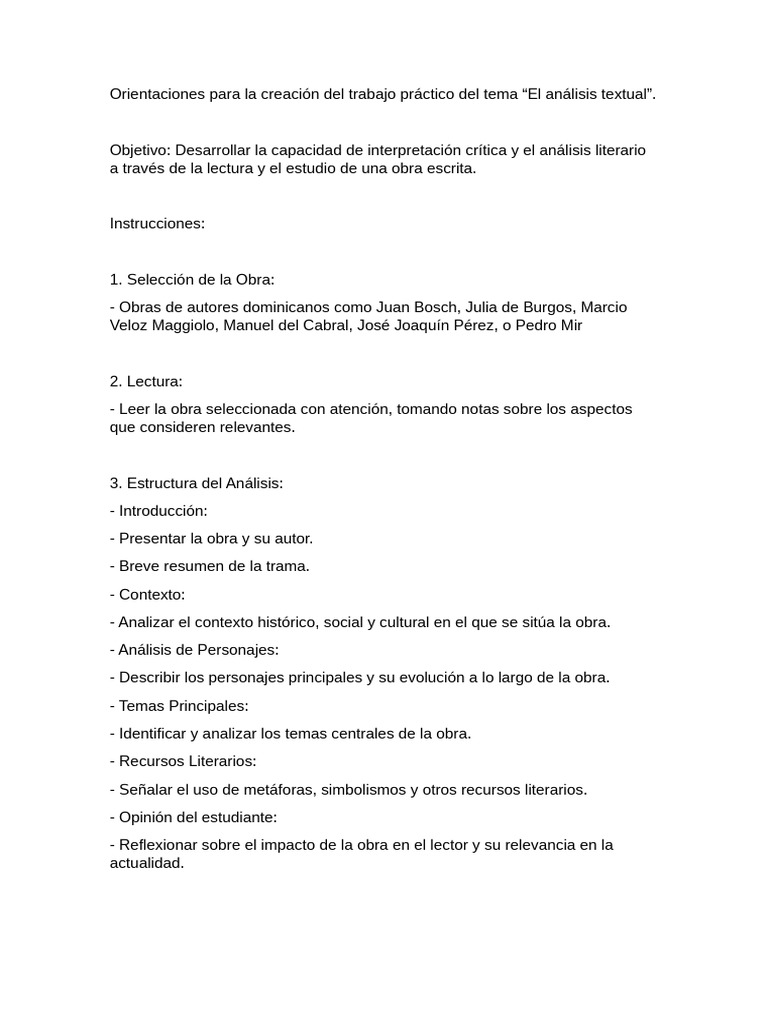 Análisis textual | PDF