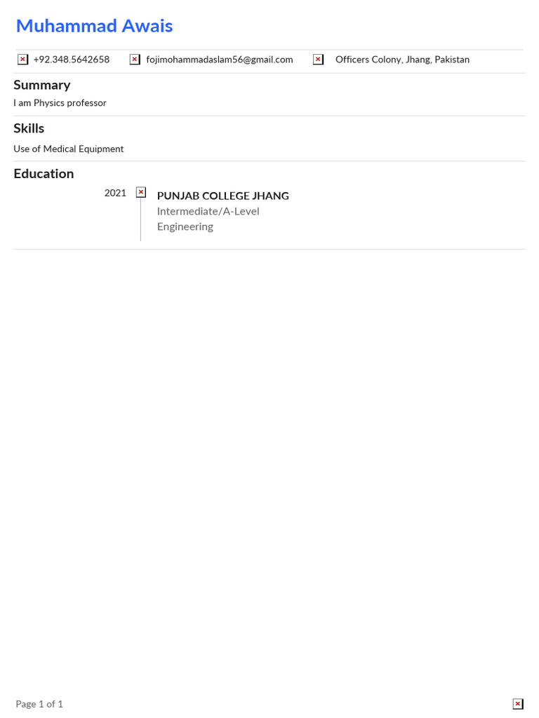 Muhammad CV | PDF