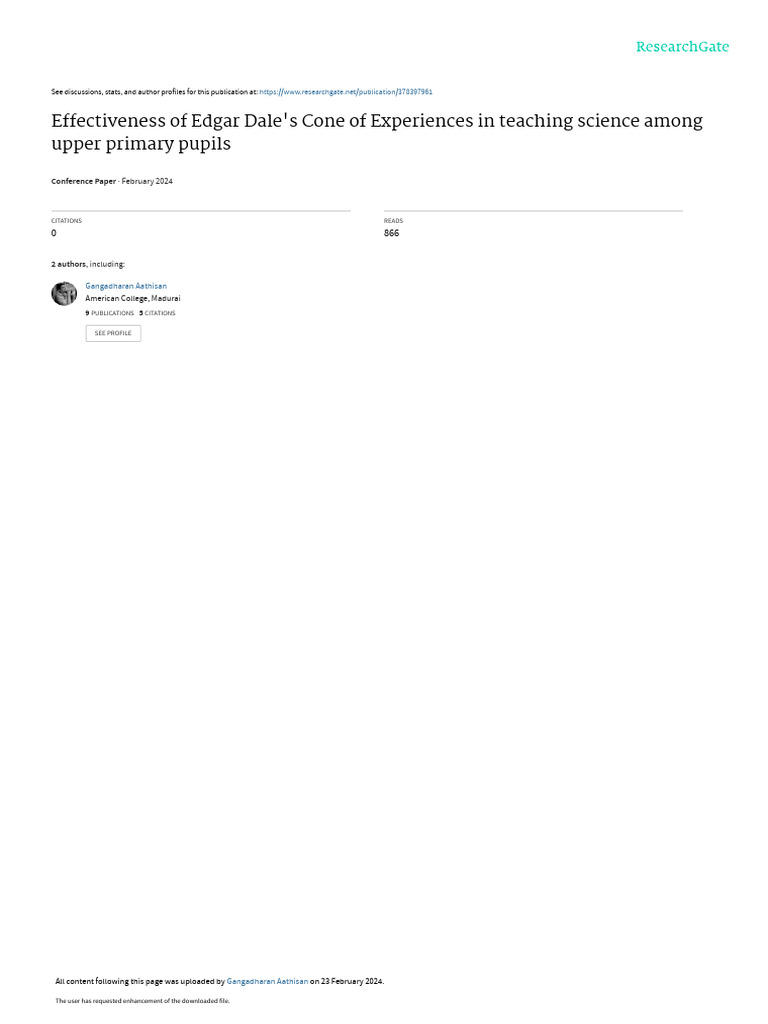 Edgar Dales Coneof Experience | PDF