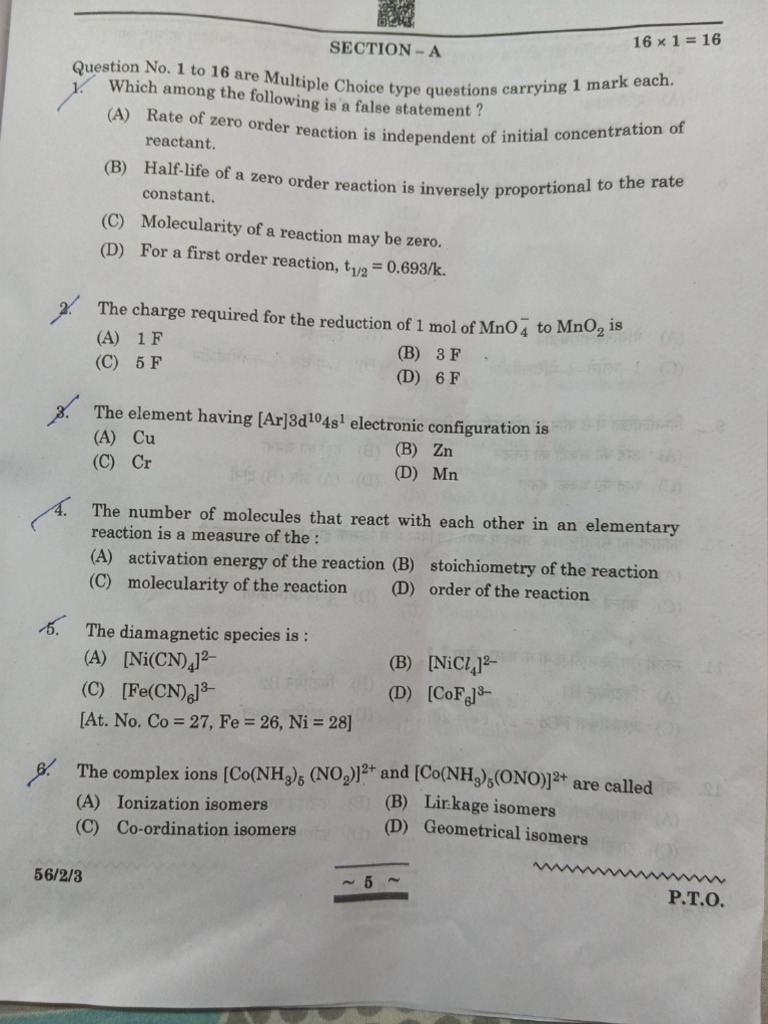 Cbse 2025 Chemistry | PDF