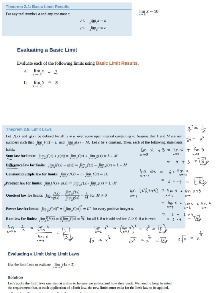 STEM-5 Limit-Laws Theorems | PDF