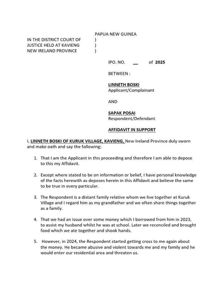 Affidavit in Reply - Linneth Boski | PDF | Affidavit