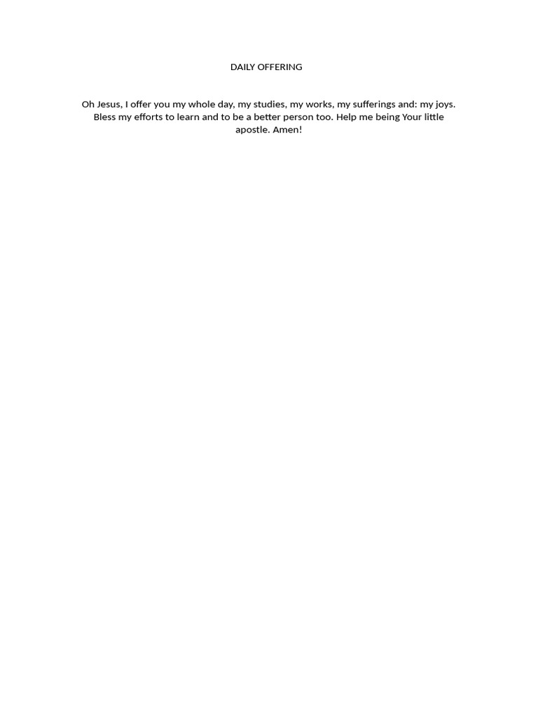 Daily Offering | PDF