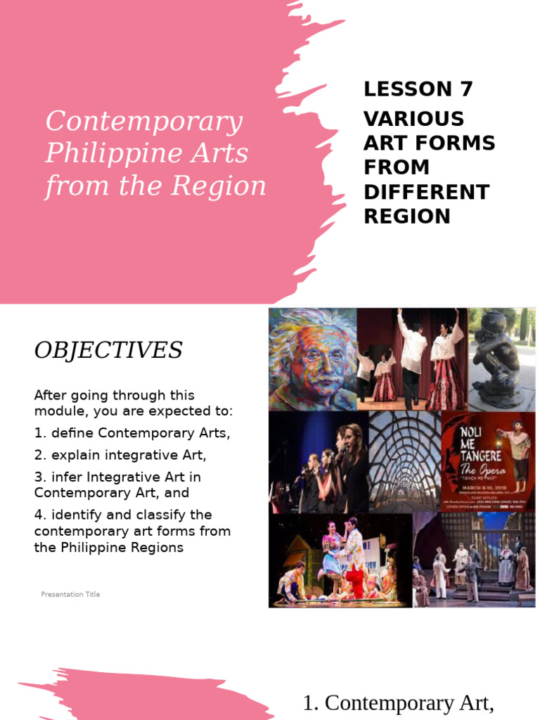 Contemporary Art Forms in Region 10 | PDF | Cognition | Liberal Arts ...