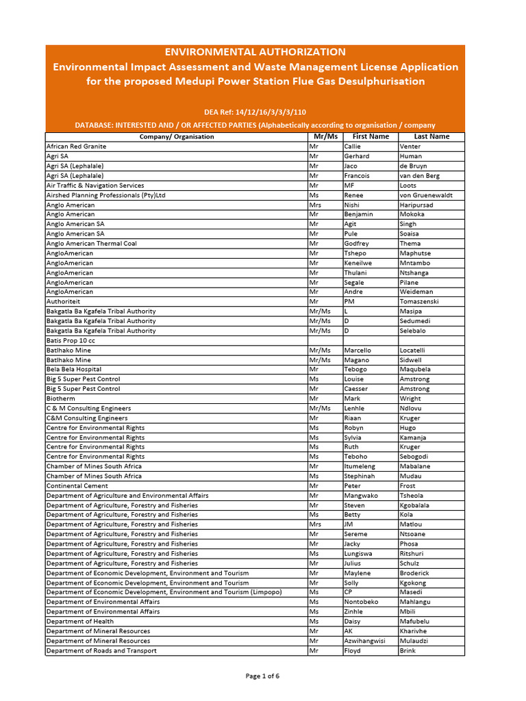 Appendix F1 - I&AP Database A4 | PDF | Mining
