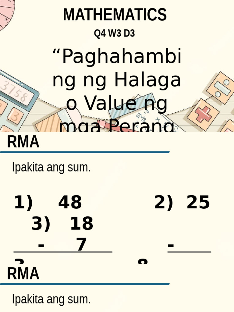 Paghahambing NG Halaga NG Perang Barya | PDF