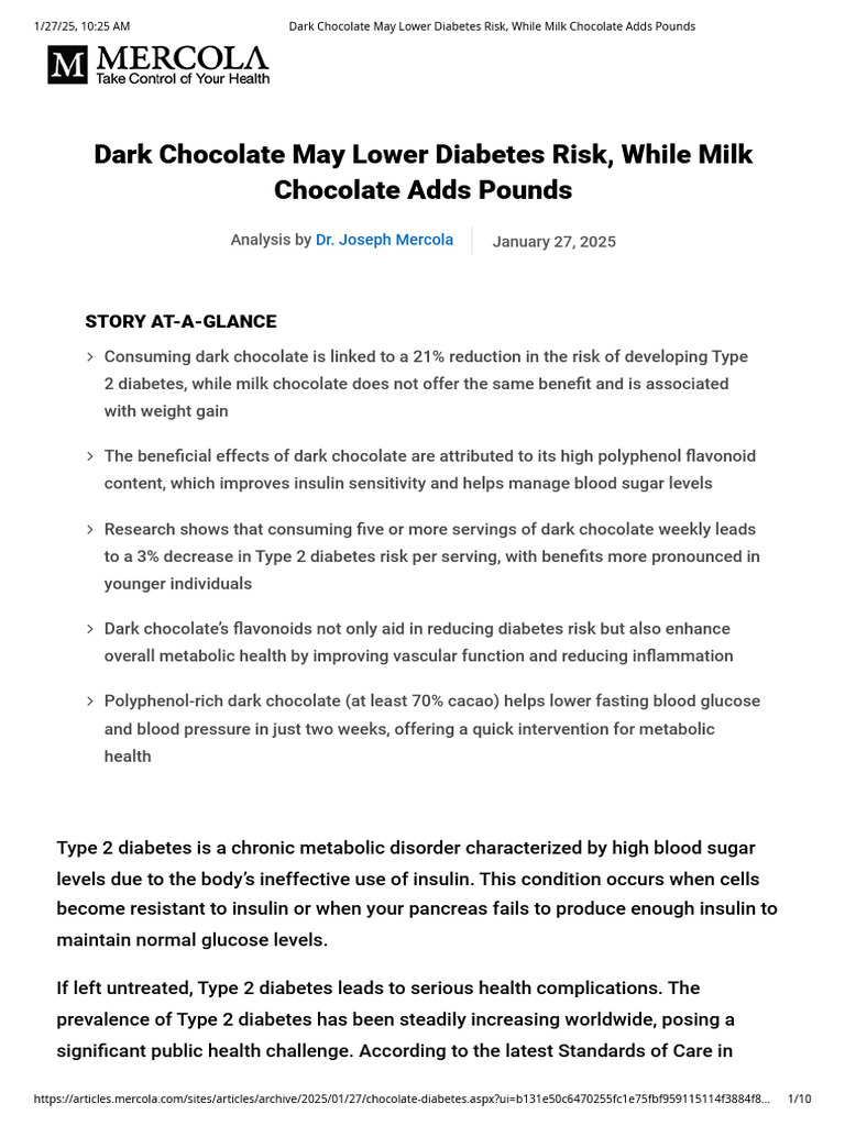 Dark Chocolate May Lower Diabetes Risk, While Milk Chocolate Adds ...